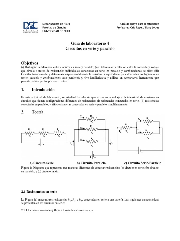 Laboratorio04 Circuitos en Serie y Paralelo | PDF | Resistencia ...