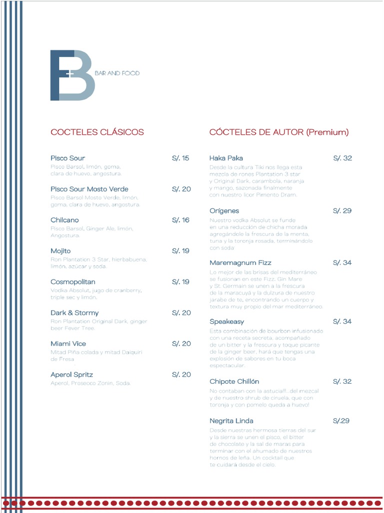Bar 7 Carta | PDF