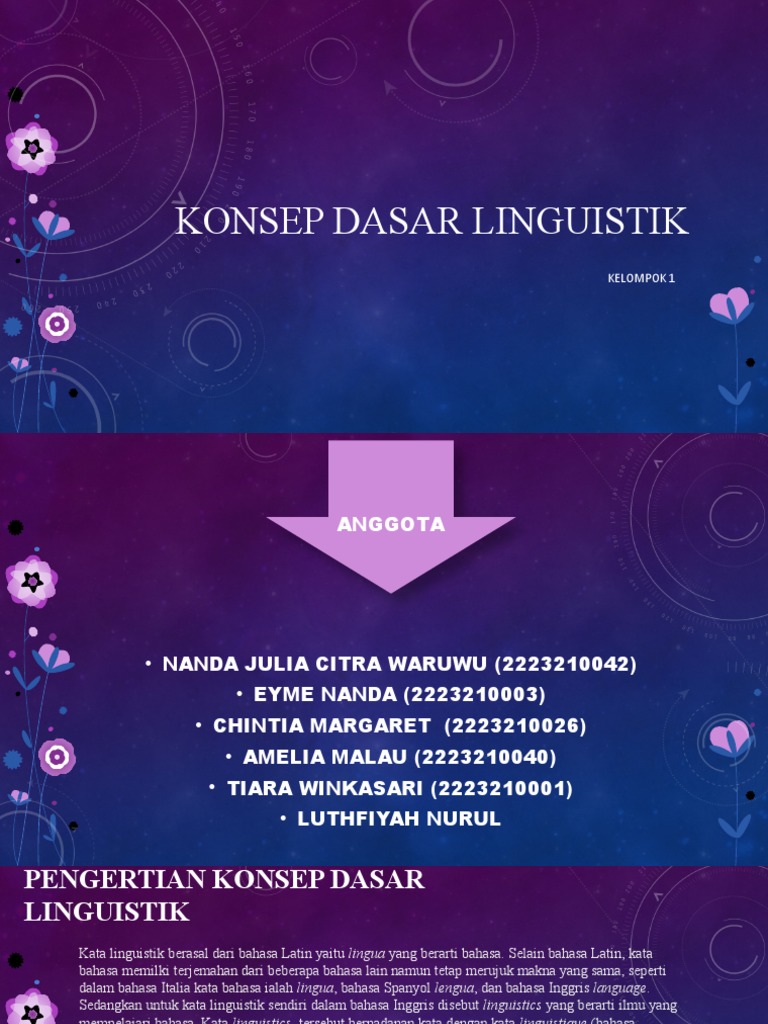 Konsep Dasar Linguistik | PDF