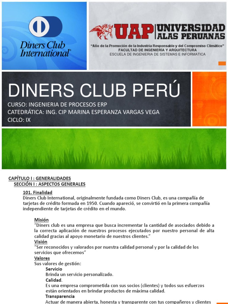 Exposición Diners Club Peru | PDF | Planificación estratégica ...