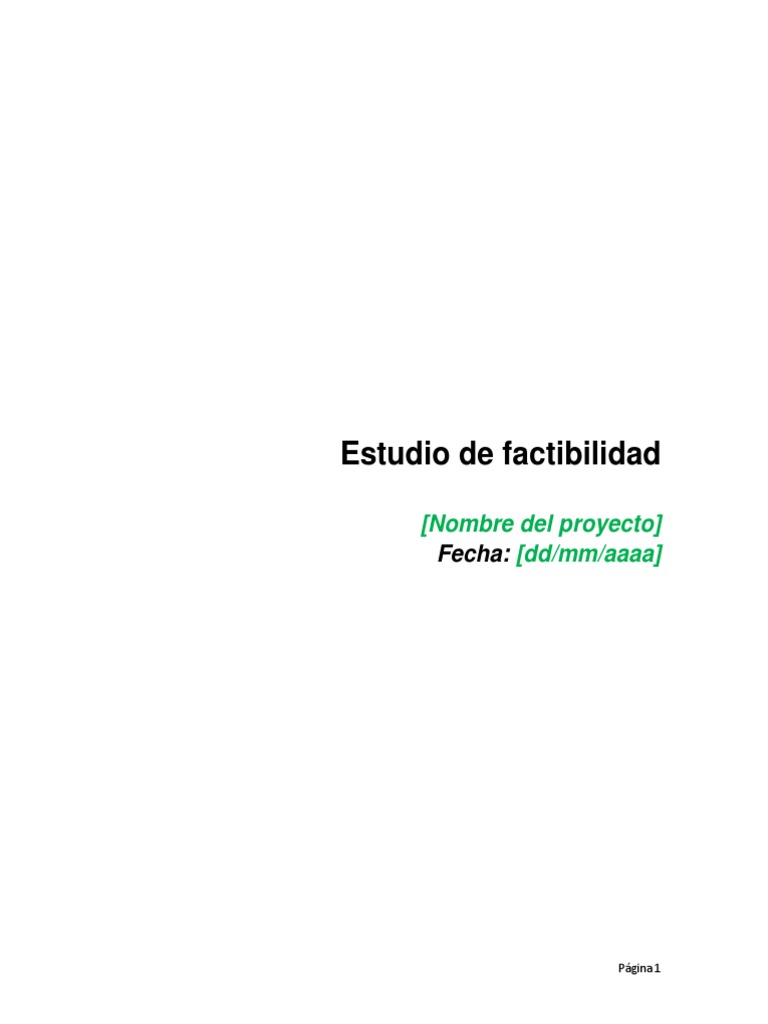 Esquema de Estudio de Factibilidad | PDF | Investigación de mercado | Estudio de factibilidad