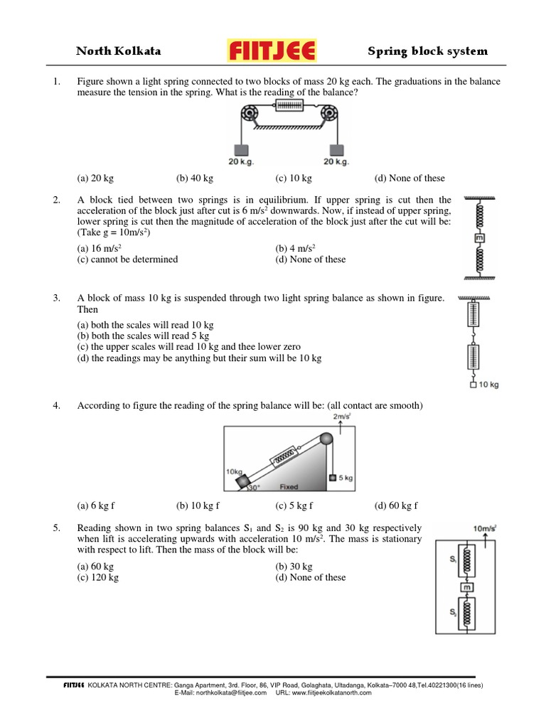 Spring Block System | PDF | Mass | Nature