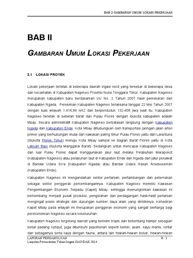 07-PENDAHULUAN - Bab 2 Gambaran Umum Lokasi | PDF