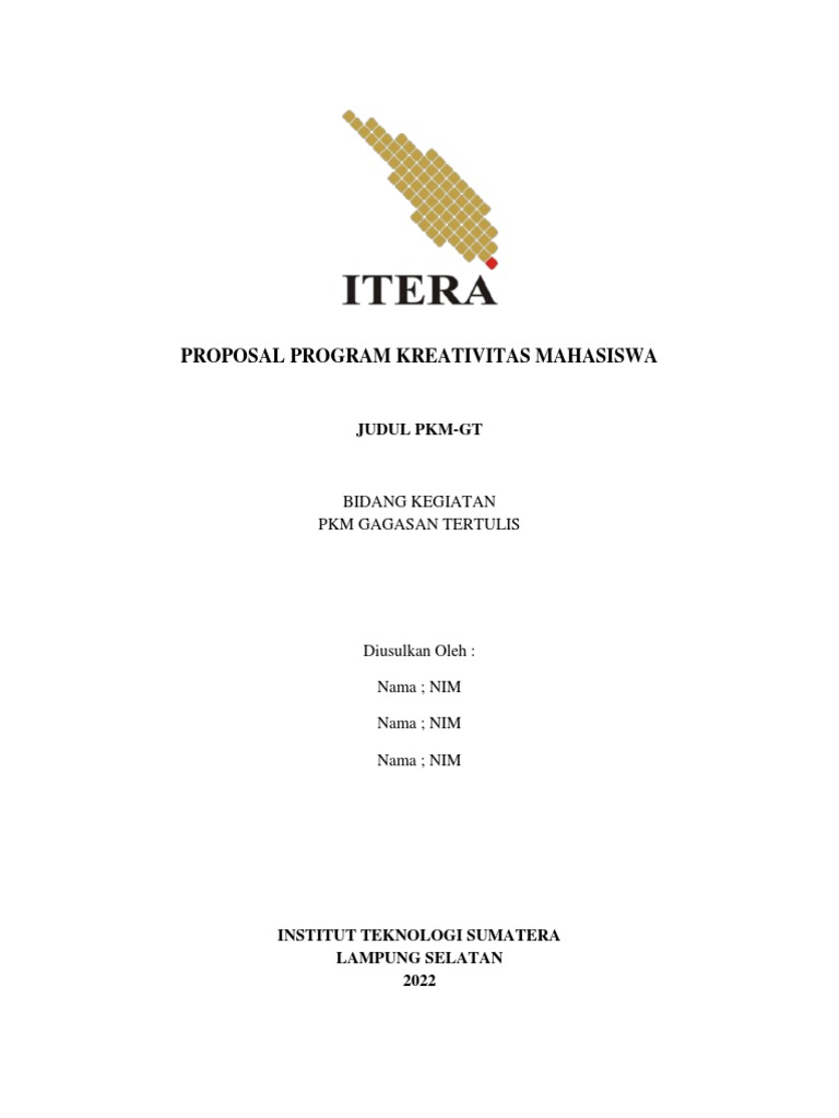Proposal PKM-GT 2022 ITERA | PDF | Pengelolaan Keuangan & Uang