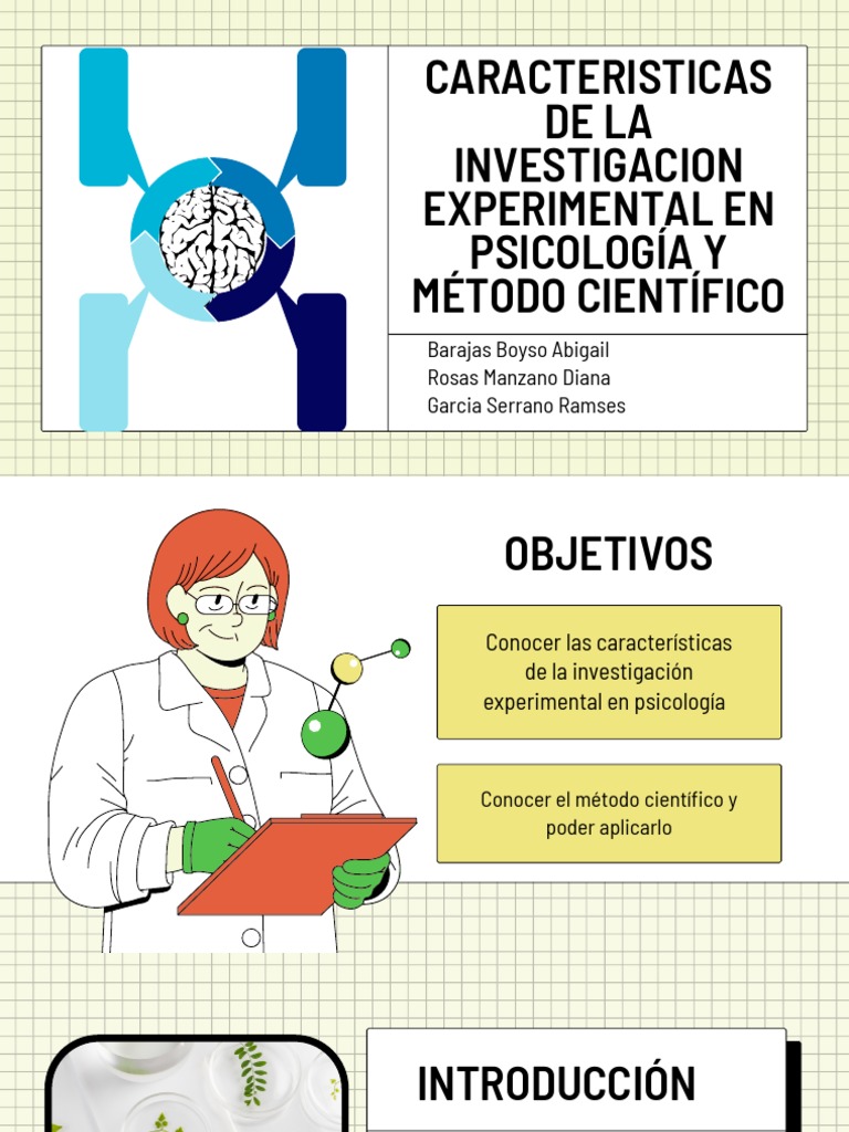 Caracteristicas de La Investigación Experimental en Psicología y Método ...