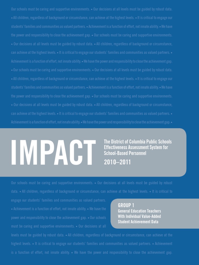 DCPS IMPACT Group1 Guidebook August 2010 | PDF | Rubric (Academic ...