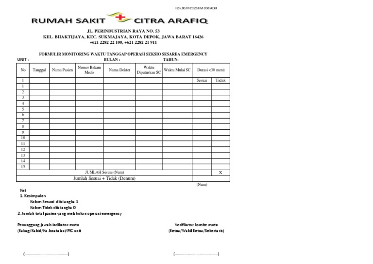 04 FOM Waktu Tanggap SC Emergency | PDF