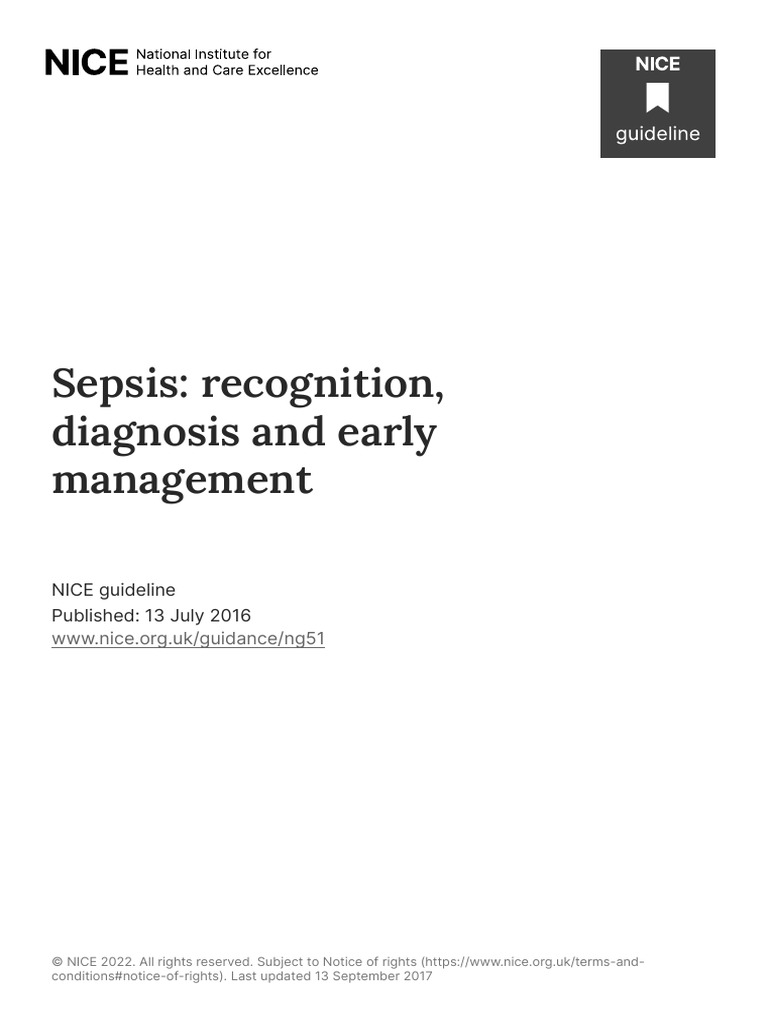 Sepsis Recognition Diagnosis and Early Management PDF | PDF | Sepsis ...