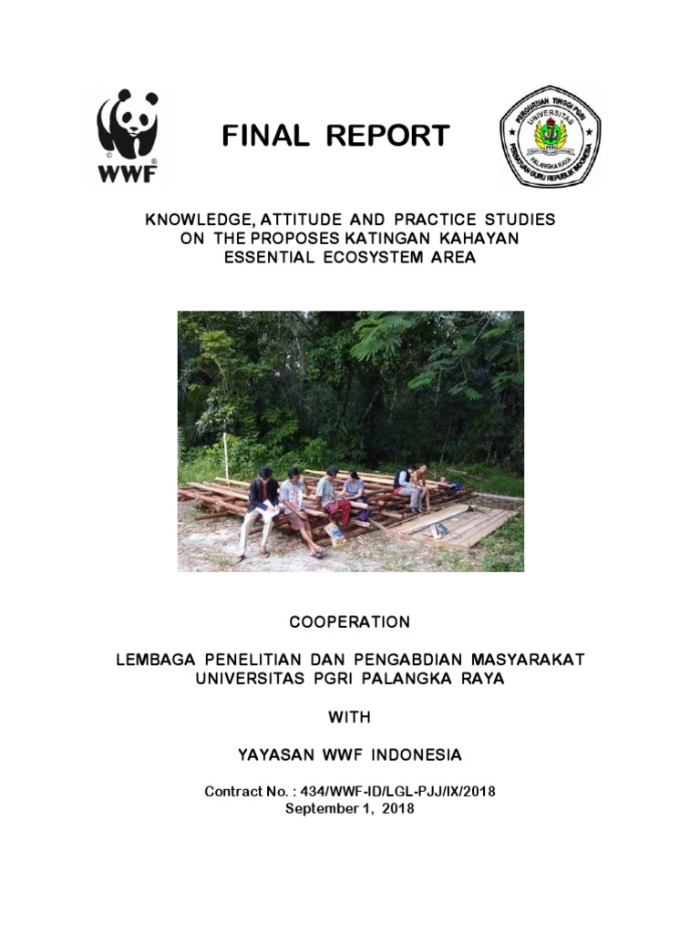Final Report of KAP Study On Katingan Kahayan EEA LPPM PGRI | PDF | Biodiversity | Data