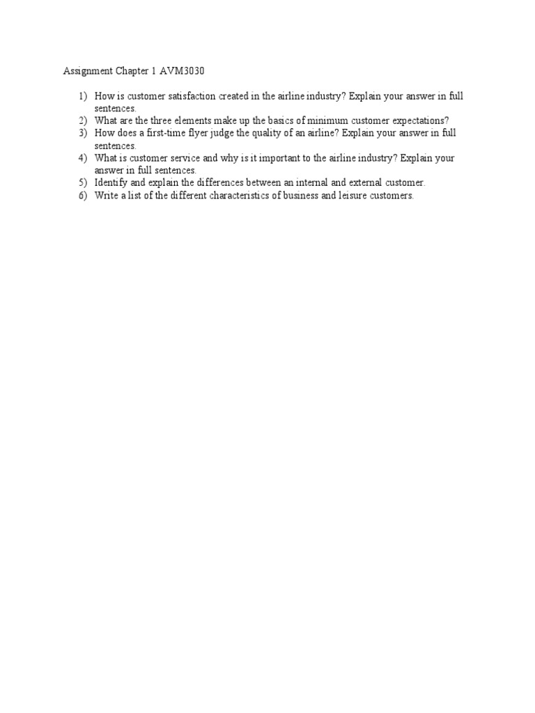 Assignment Chapter 1 Avm3030 Pdf 