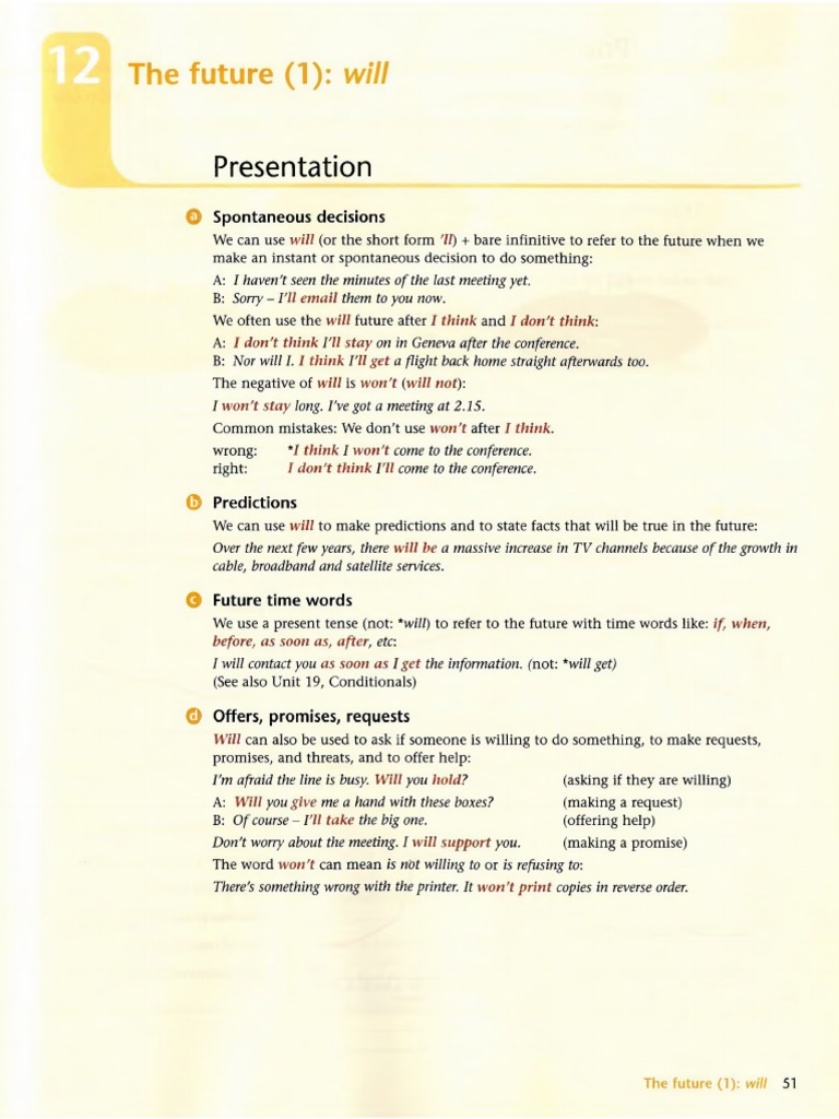 Future Will | PDF | Linguistics