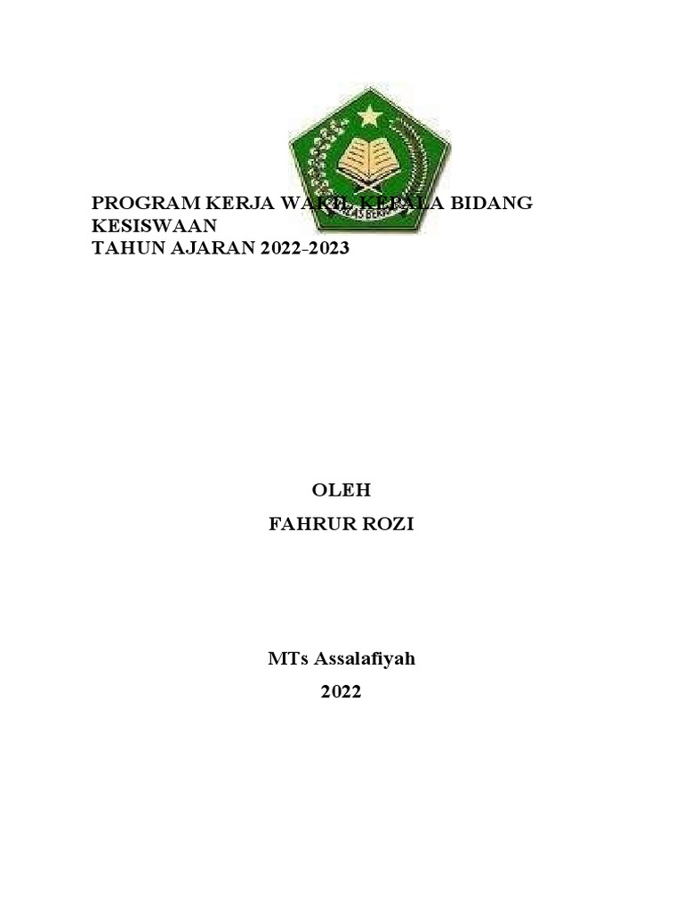 Proker - 2267 - 1622083786 - Program Kerja Waka Kesiswaan | PDF | Karier & Perkembangan ...