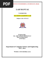 Vtu ML Lab Manual | PDF | Machine Learning | Artificial Neural Network