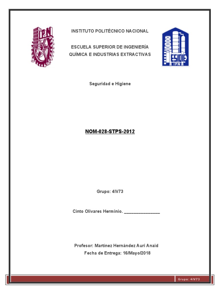 Preguntas NOM 028 STPS | PDF