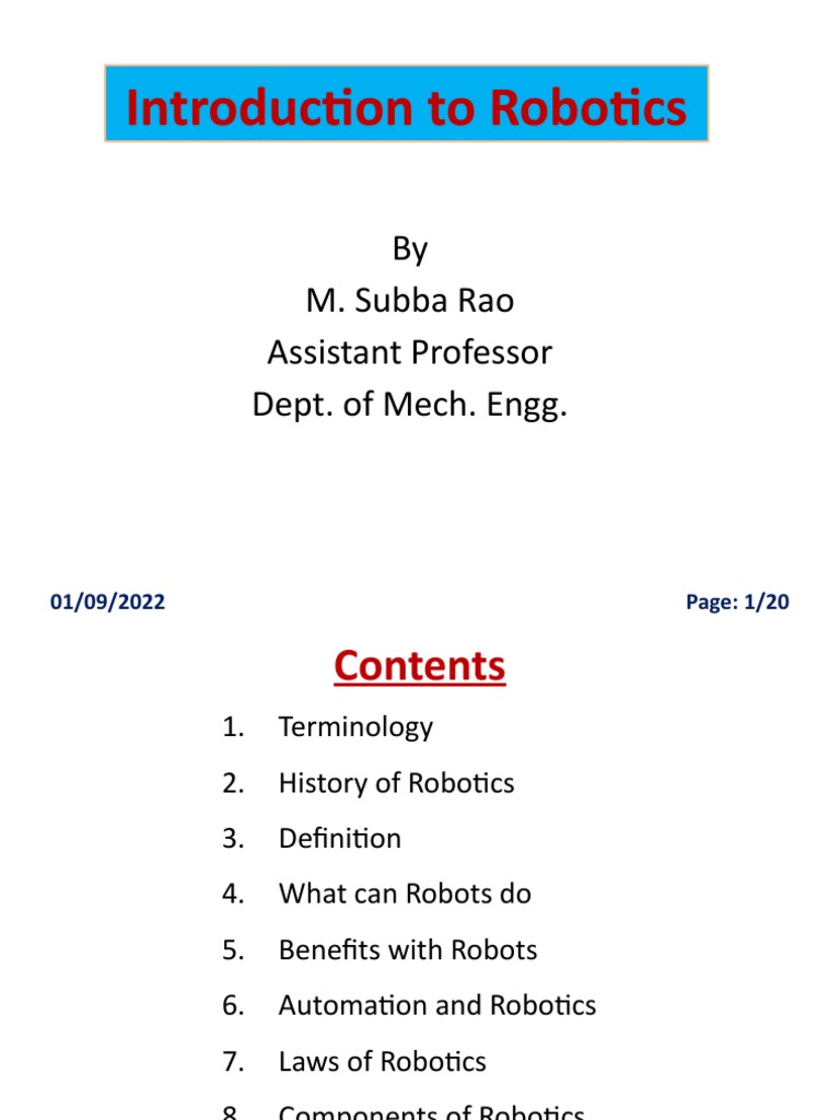 Robotics | Download Free PDF | Robotics | Automation
