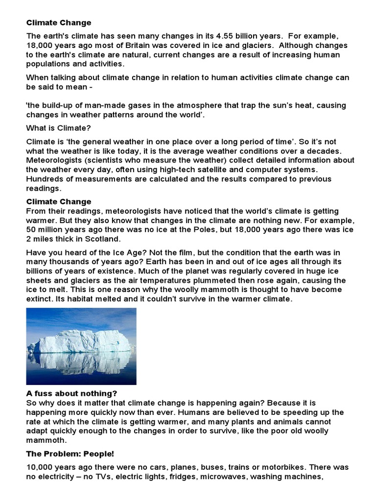 Climate Change | PDF | Greenhouse Effect | Climate Change