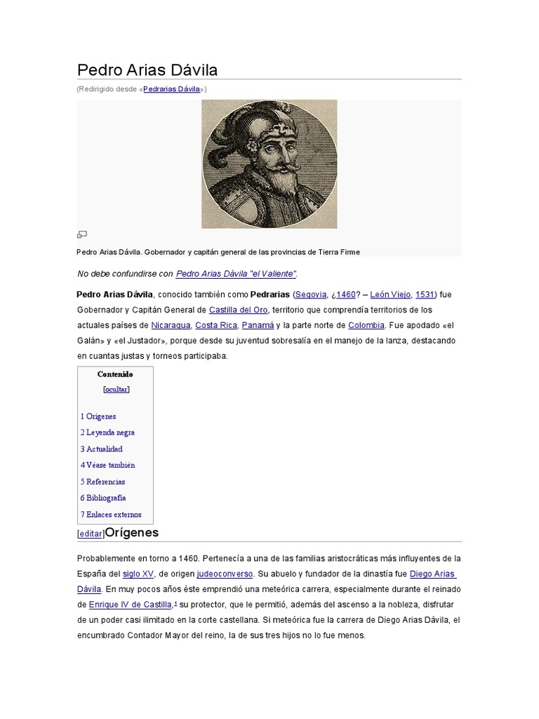 Pedro Arias Dávila | PDF | España