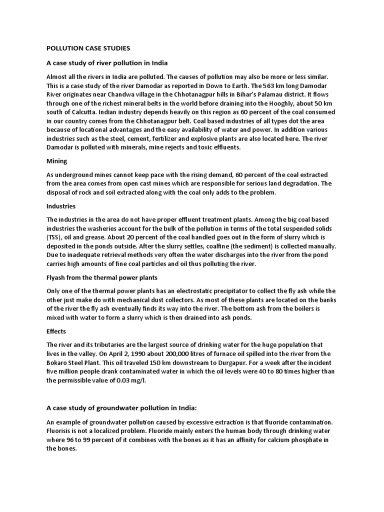 Pollution Case Studies | PDF | Coal | Water Pollution