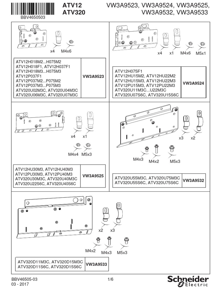 Atv320 Atv12 Is Emc Plate Bbv46505 03 | PDF | Electric Motor | Direct ...