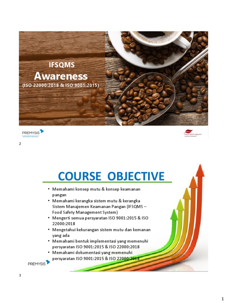 IFSQMS Awarness 9001 2015 22000 2018 Handout | PDF | Production And ...