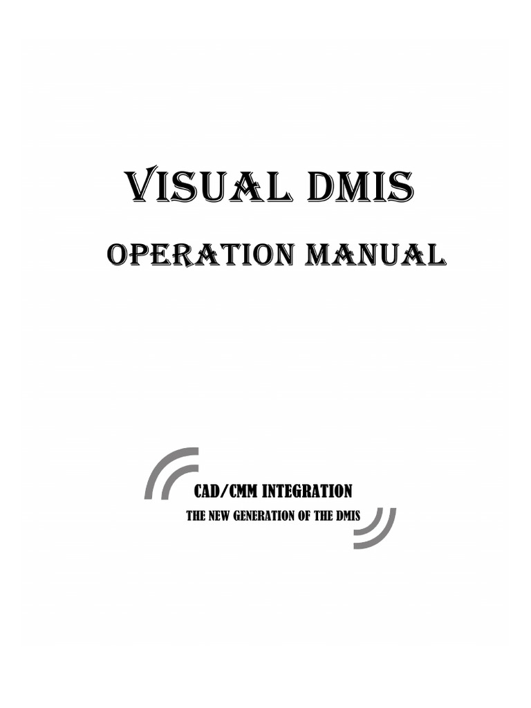 Visual DMIS 5.0 User Manual (US) | PDF | Button (Computing) | Window (Computing)