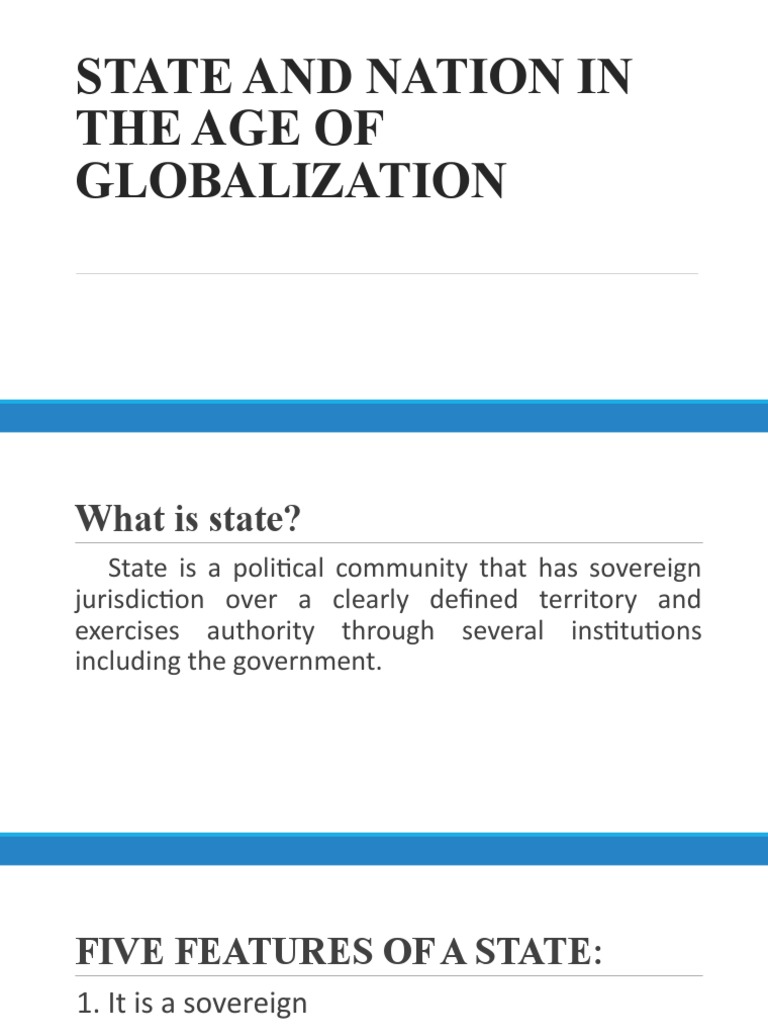 Lesson 4 State and Nation in The Age of Globalization | PDF | State ...