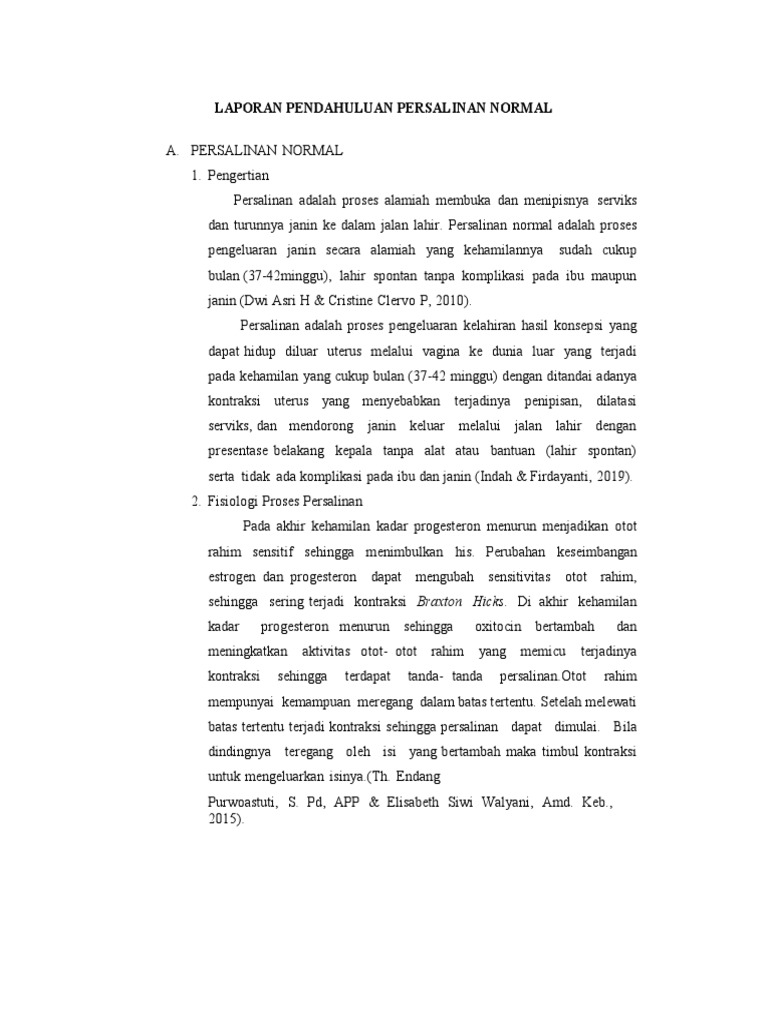 LP Persalinan Normal Fixxxxxx | PDF
