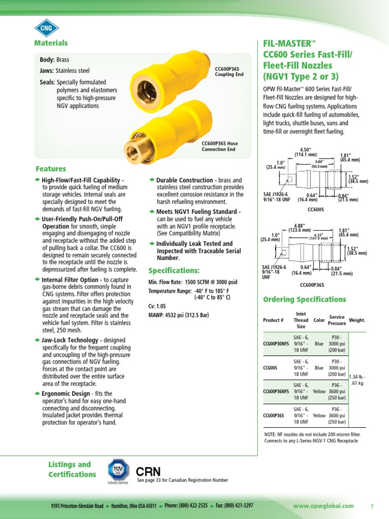 OPW Nozzles | PDF | Valve | Pipe (Fluid Conveyance)