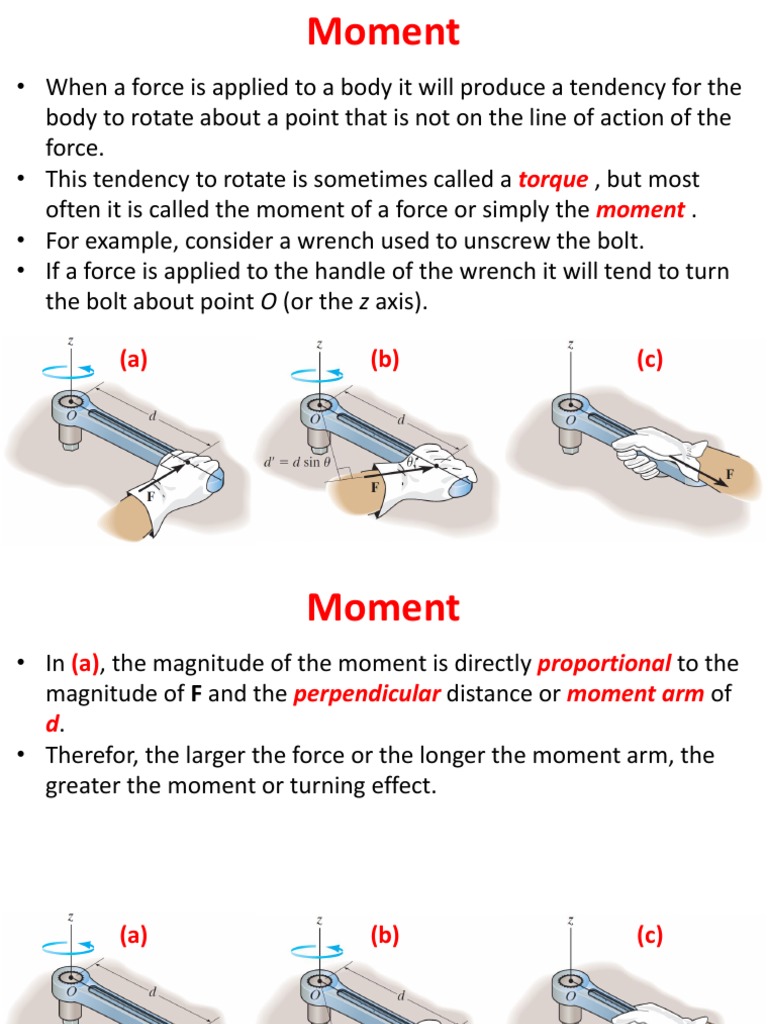 Moment | PDF | Torque | Euclidean Vector
