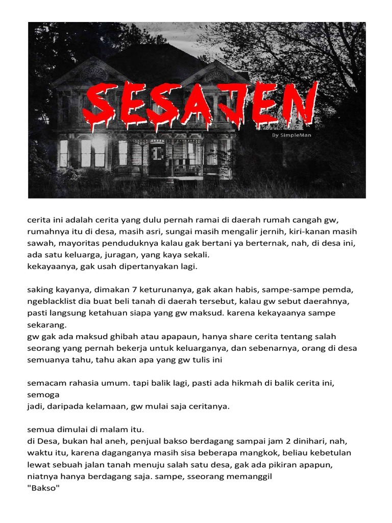 Sesajen (Sfile | PDF