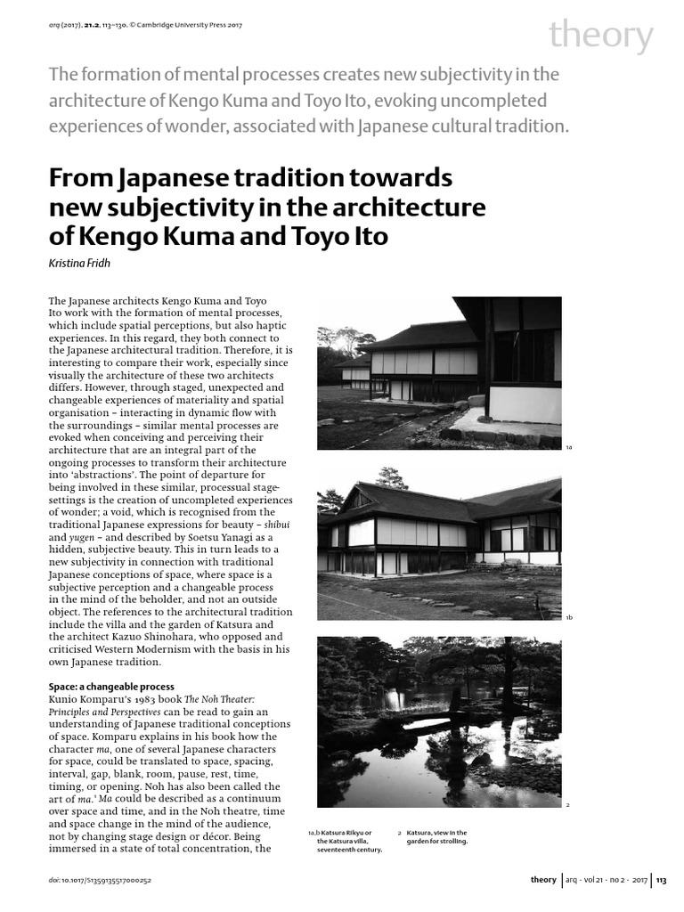 New Subjectivity of Kengo Kuma and Toyo Ito | PDF | Beauty