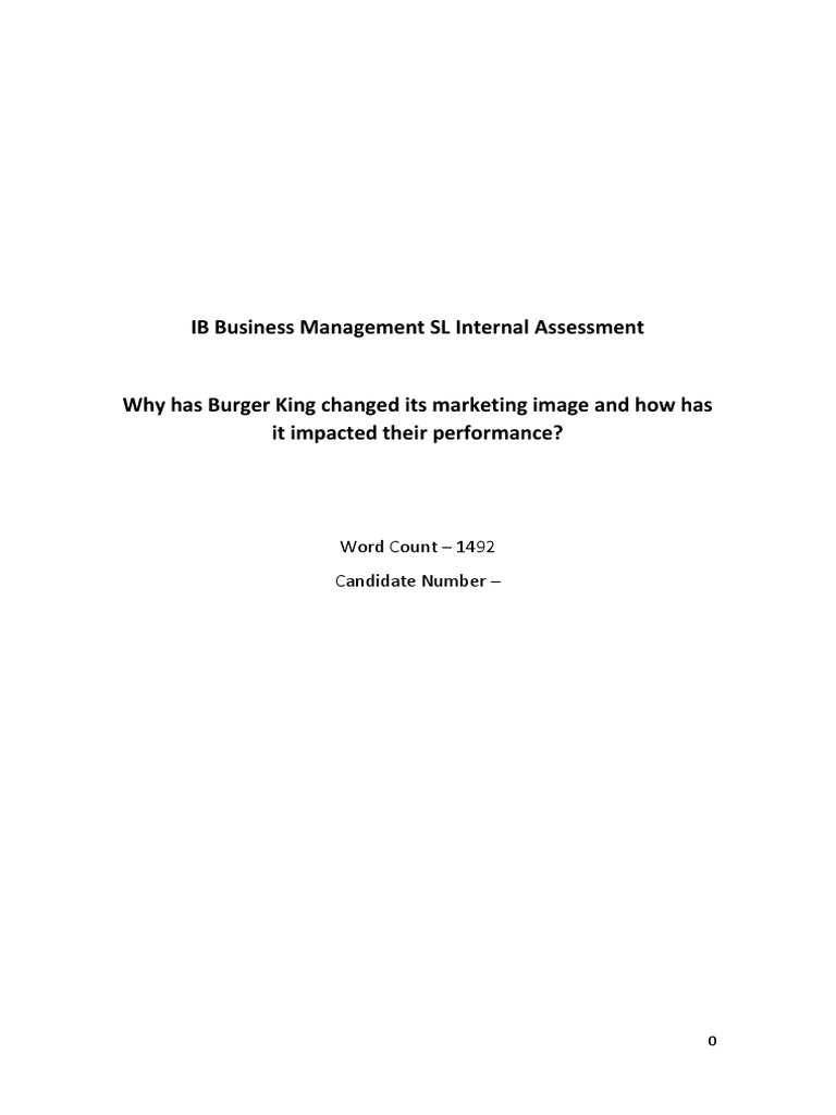 Business SL IA - Burger King | PDF | Business | Economies