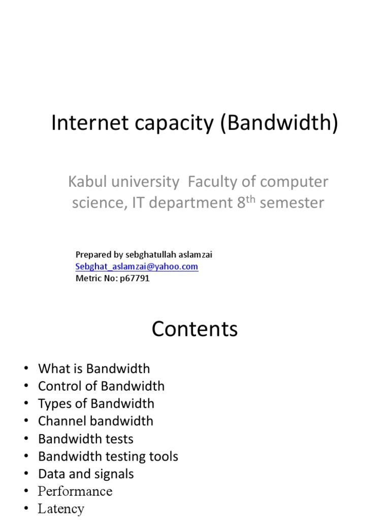 Chap 3 Network Capacity Bandwidth Pdf Transmission Medium Bandwidth Computing