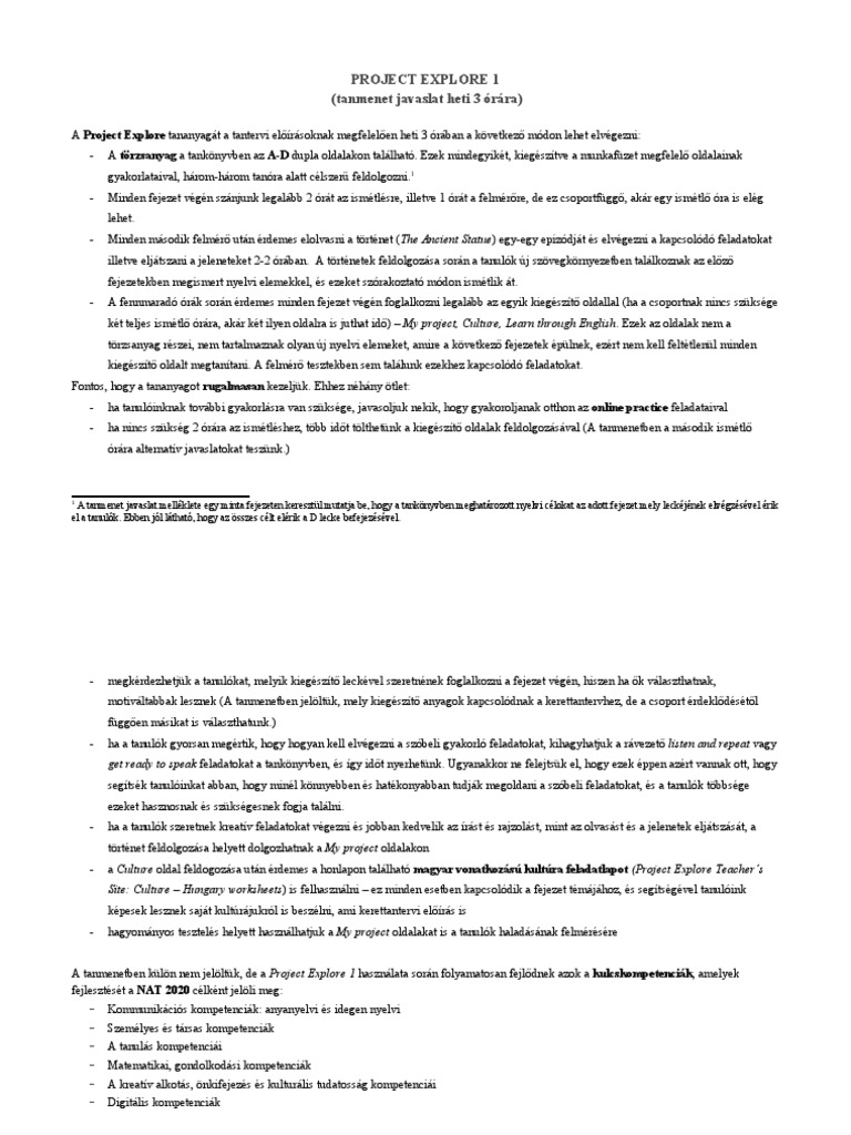 Projectexplore1 Tanmenet | PDF