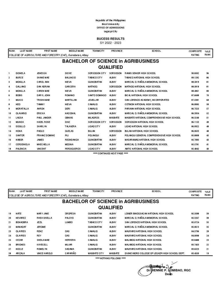 A 112 Bs Agribusiness | PDF