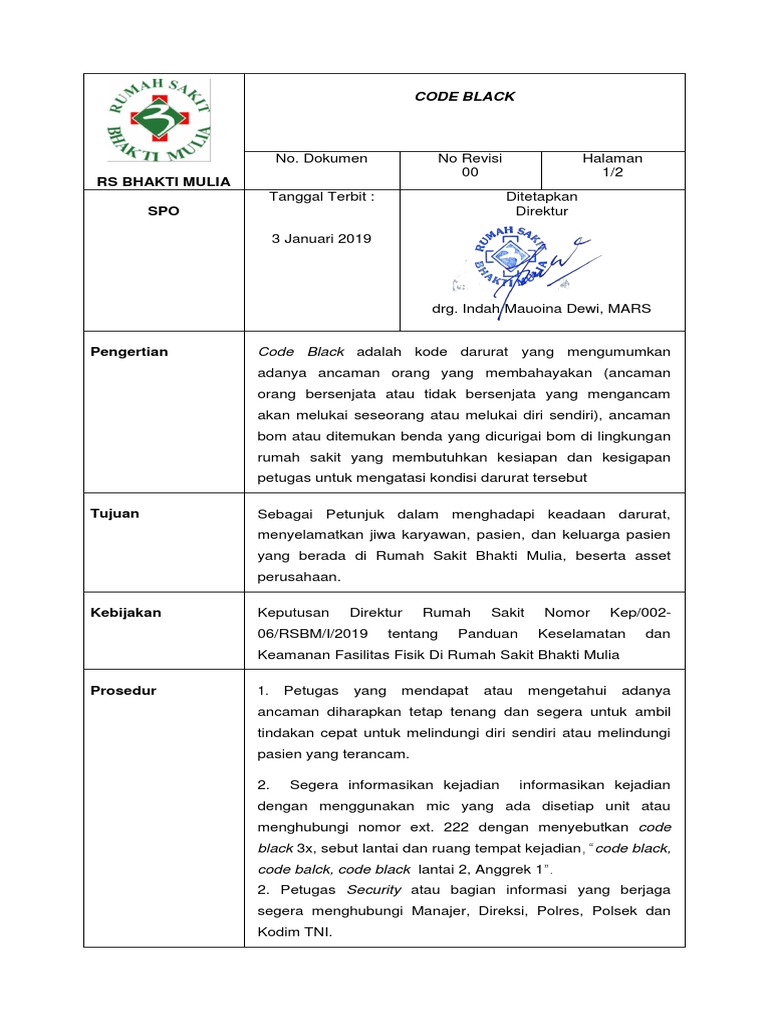 10 (I) Spo Code Black | PDF