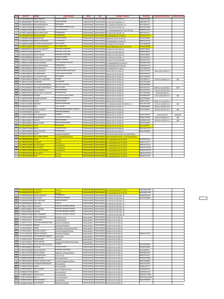 Form Umkm Susulan | PDF
