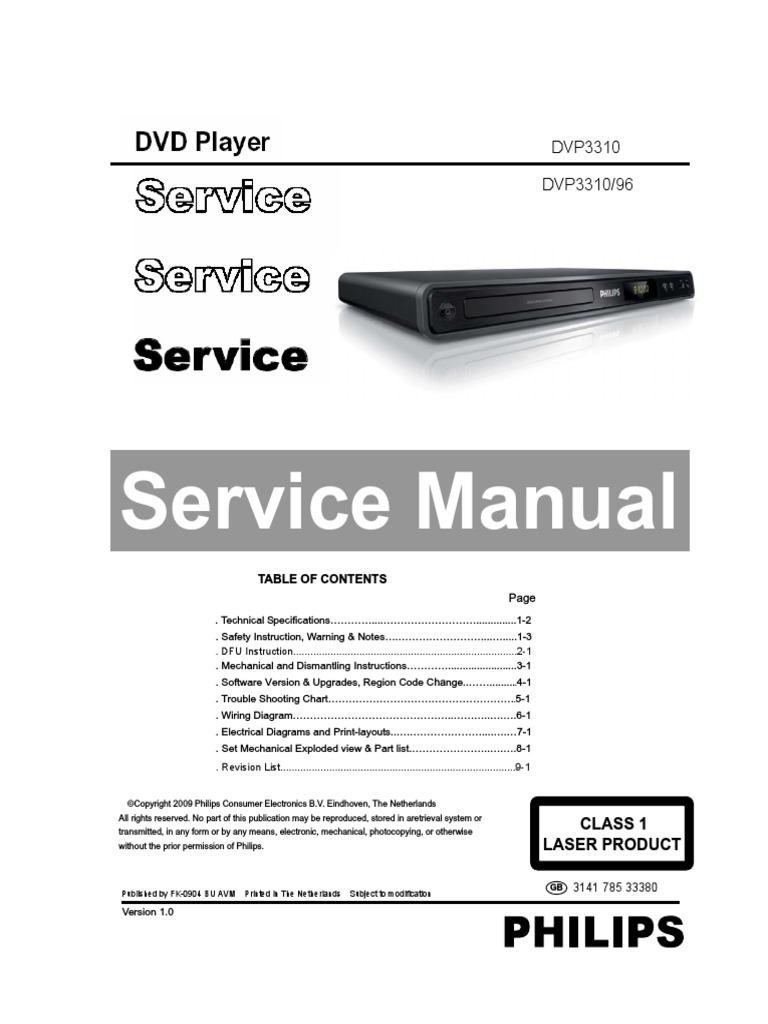 Philips DVP 3310 Service Manual1 - 5 | PDF | Soldering | Solder