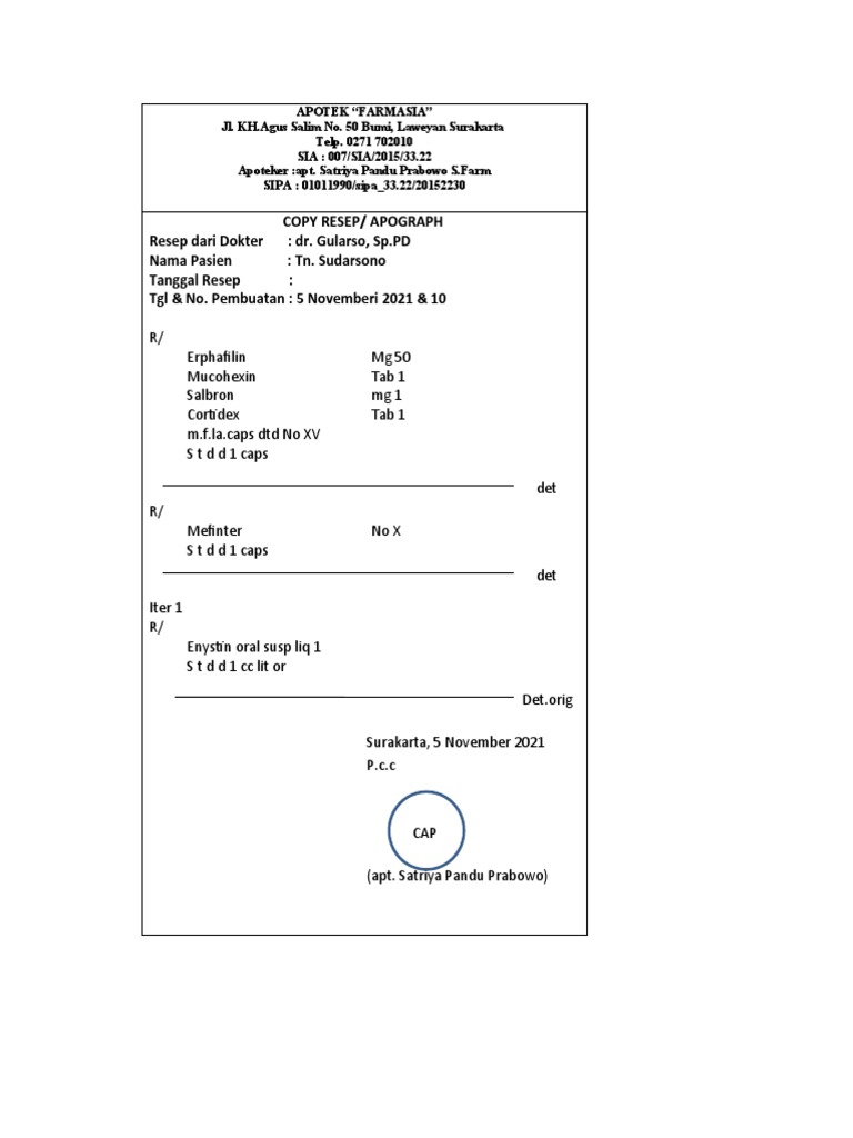 Copy Resep Dan Etiket | PDF
