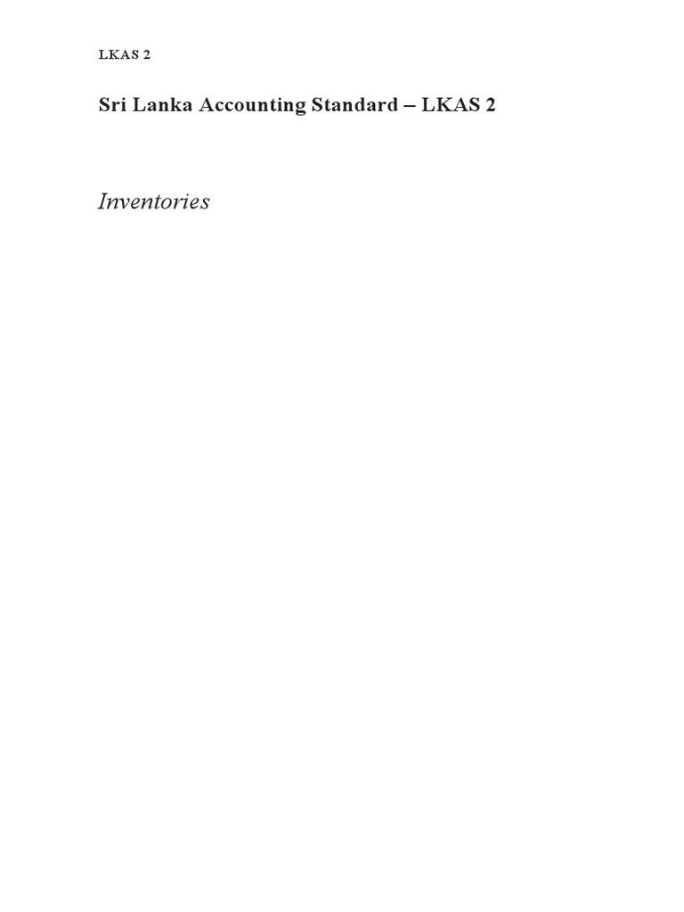 Lkas 2 Inventories | PDF | Inventory | Fair Value