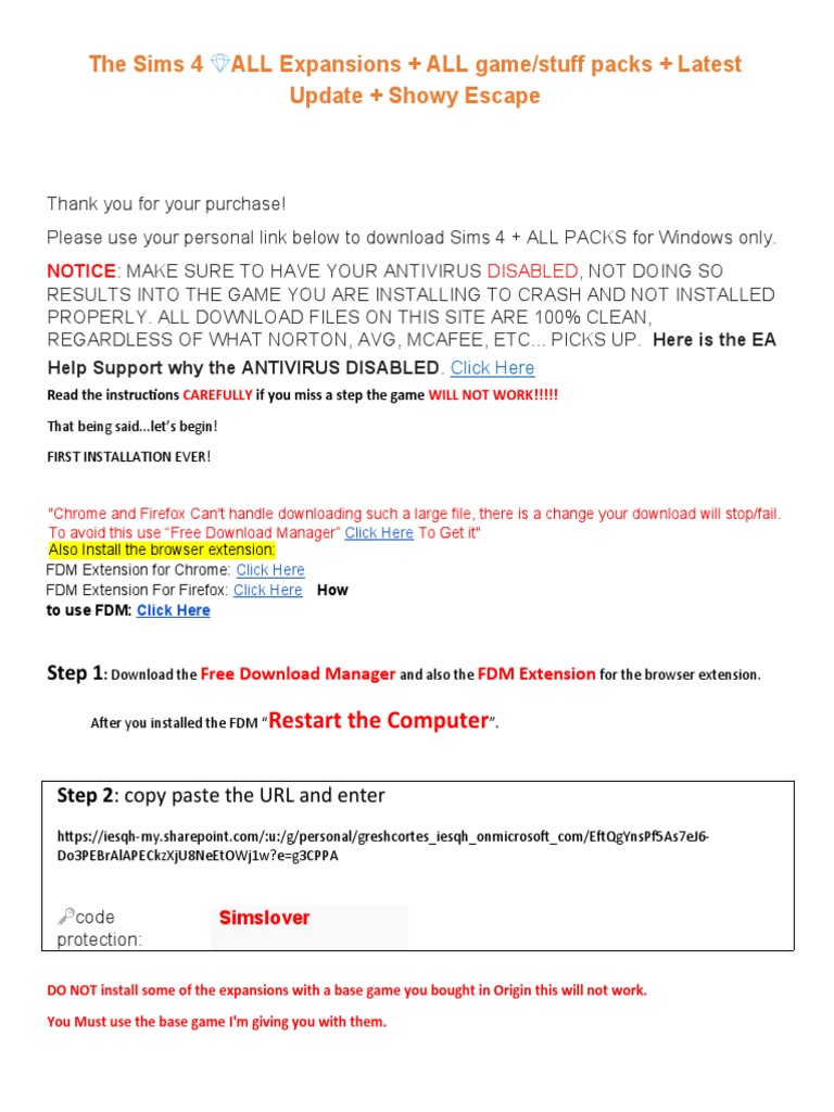 The Sims 4 ALL Expansions + ALL Game/stuff Packs + Latest Update ...