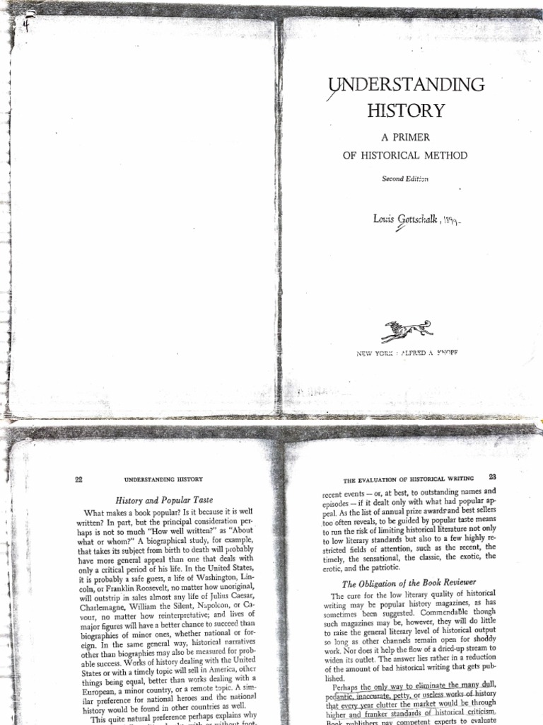 Understanding History Louis Gottschalk | PDF
