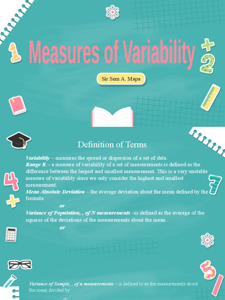 Measures of Variability | PDF | Standard Deviation | Variance