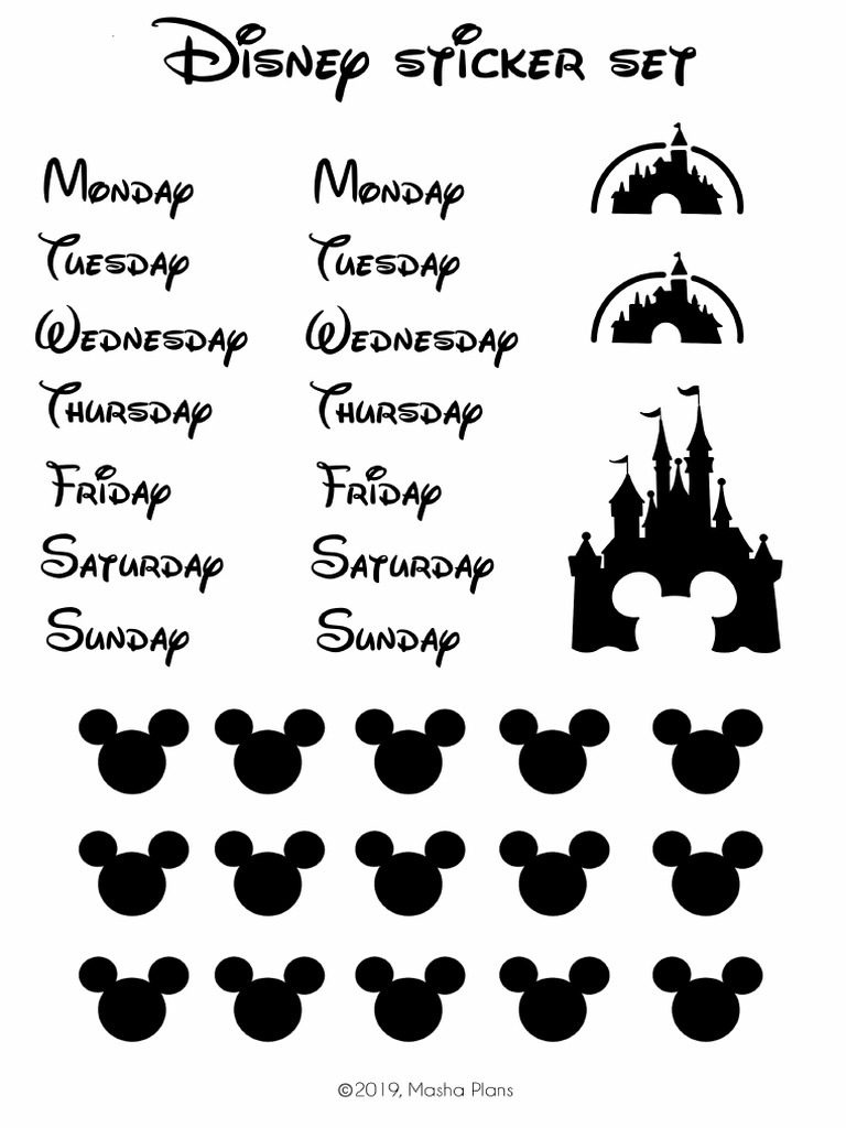 Disney Sticker Sheet | PDF