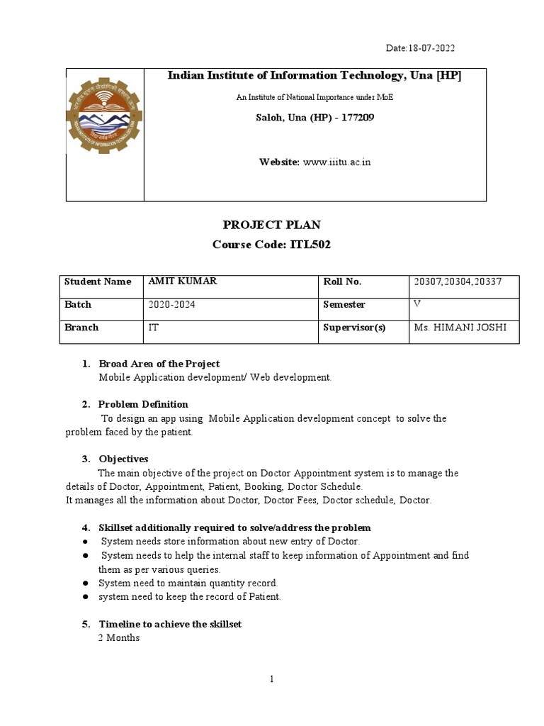 Project Plan Format | PDF | Computers