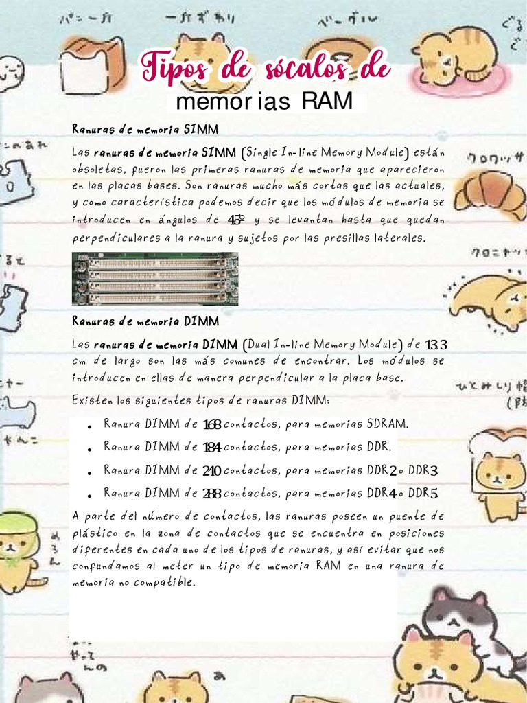 Memorias RAM | PDF | Memoria de acceso aleatorio | Ingeniería Informática