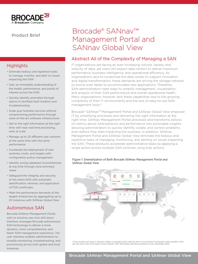 Brocade SANnav | PDF | Automation | Computer Network