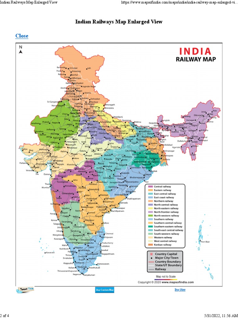 Indian Railways Map Enlarged View | PDF