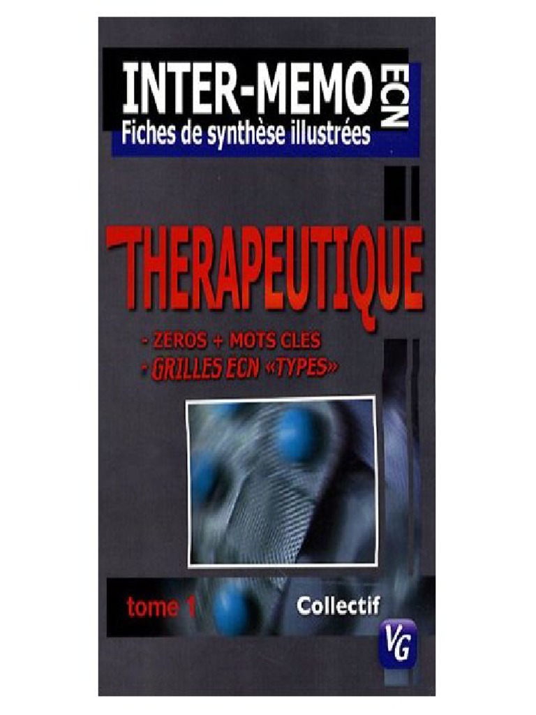 Therapeutique Tome I - Inter-Memo | PDF