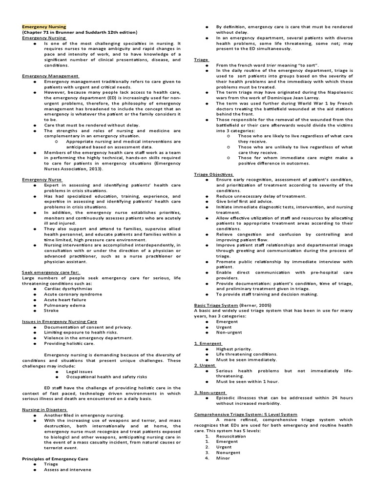 NCM 118 and 119 All Notes For Processing | PDF | Emergency Department ...